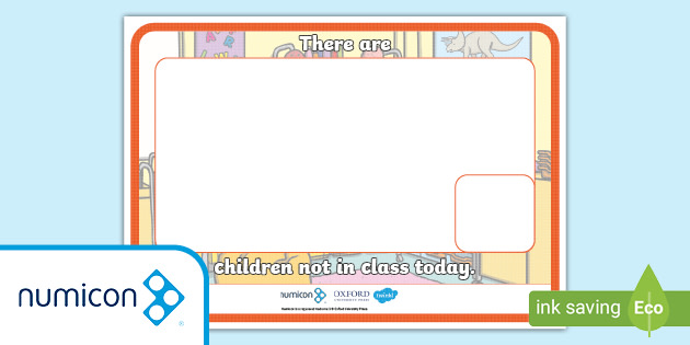 Children Not in Class Today: Numicon Shapes Display Poster